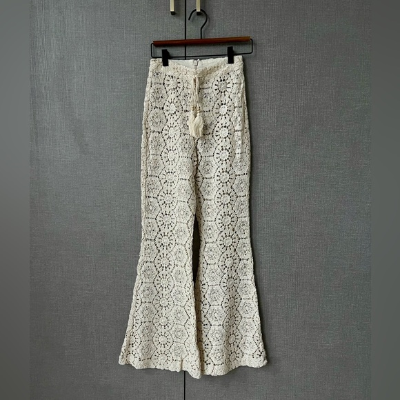 Spell | Pants & Jumpsuits | Spell Helena Crochet Lace Bell Pants | Poshmark